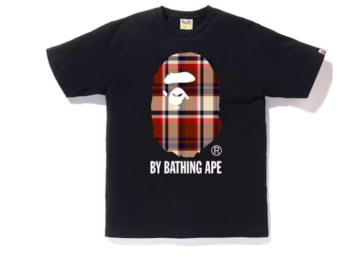 BAPE Check By Bathing Ape Tee Black/Red – Viper Soles
