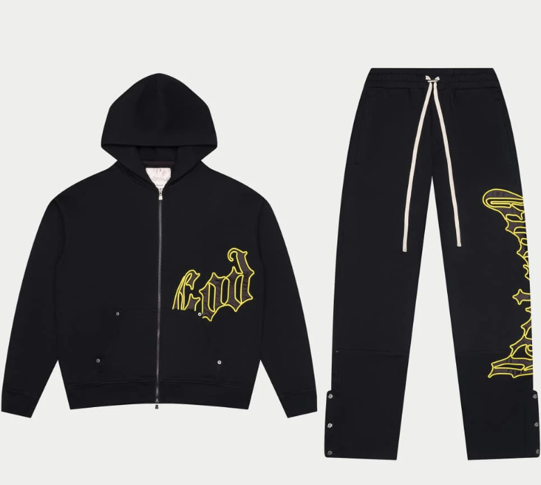 God Speed OG Logo Sweatsuit (Grey/yellow) – Viper Soles